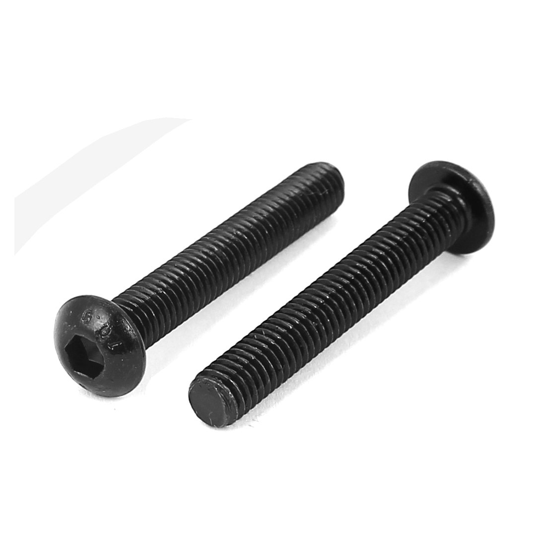 uxcell M6x40mm 10.9 Alloy Steel Button Head Hex Socket Cap Screw Bolt Black 40pcs