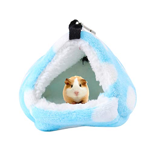 iplusmile 2pcs for Pig Bed Chinchilla Hammock, Xsblue Ferret Beds Plush Blue,Size Animals Blue Be Fleece Hanging Small and Mice Nest Soft - Hideaway Cotton L Bed, Hideout Hideout, Sleeping