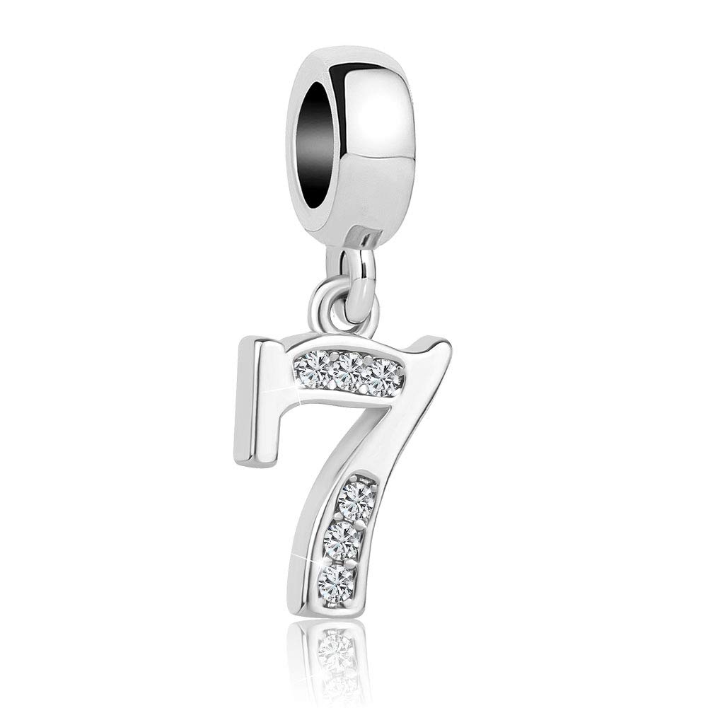 CharmSStory Lucky Number Charms Dangle Beads for Bracelets (7)