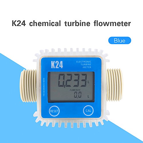 Estink Digital Flow Meter,Professional K24 Turbine Digital Fuel Flow Meter For Chemicals Water