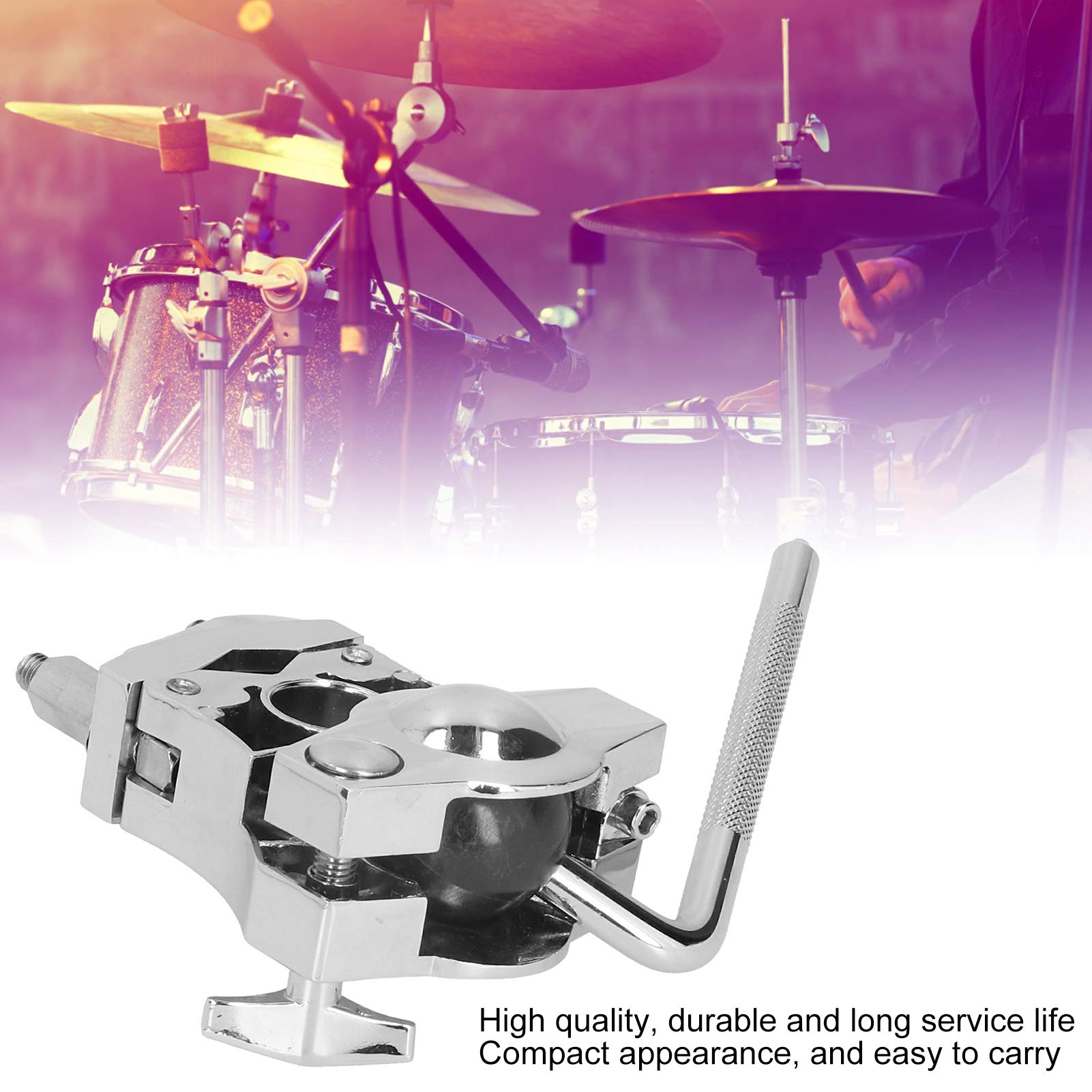 Tom Drum Rack Mount, Drum Clamp, Durable Zinc Alloy Tom Drum Rack, Exquisite Craftsmanship Not Easy To Fade Strong Hardness for Drum All Types Of Brackets