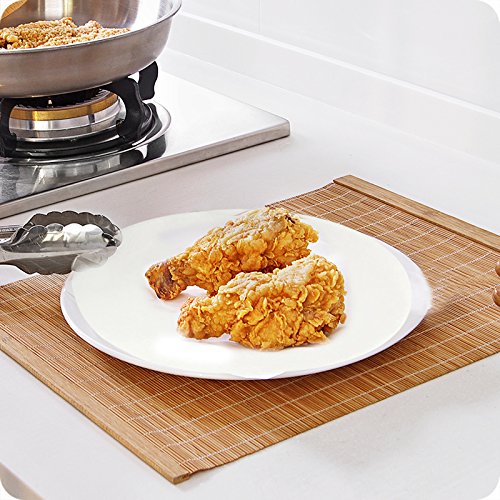 Fdit 100Pcs Non-Stick Round BBQ Paper Baking Sheets 11 Inch Barbecue Tin Foil Paper for Grill Line Cook Outdoor BBQ