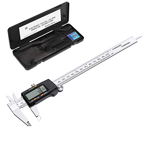 eSynic Digital Vernier Caliper 200 mm/ 8 Inch Stainless Steel Electronic Caliper Fractions/Inch/Metric Conversion Measuring Tool for Length Width Depth Inner Diameter Outer Diameter