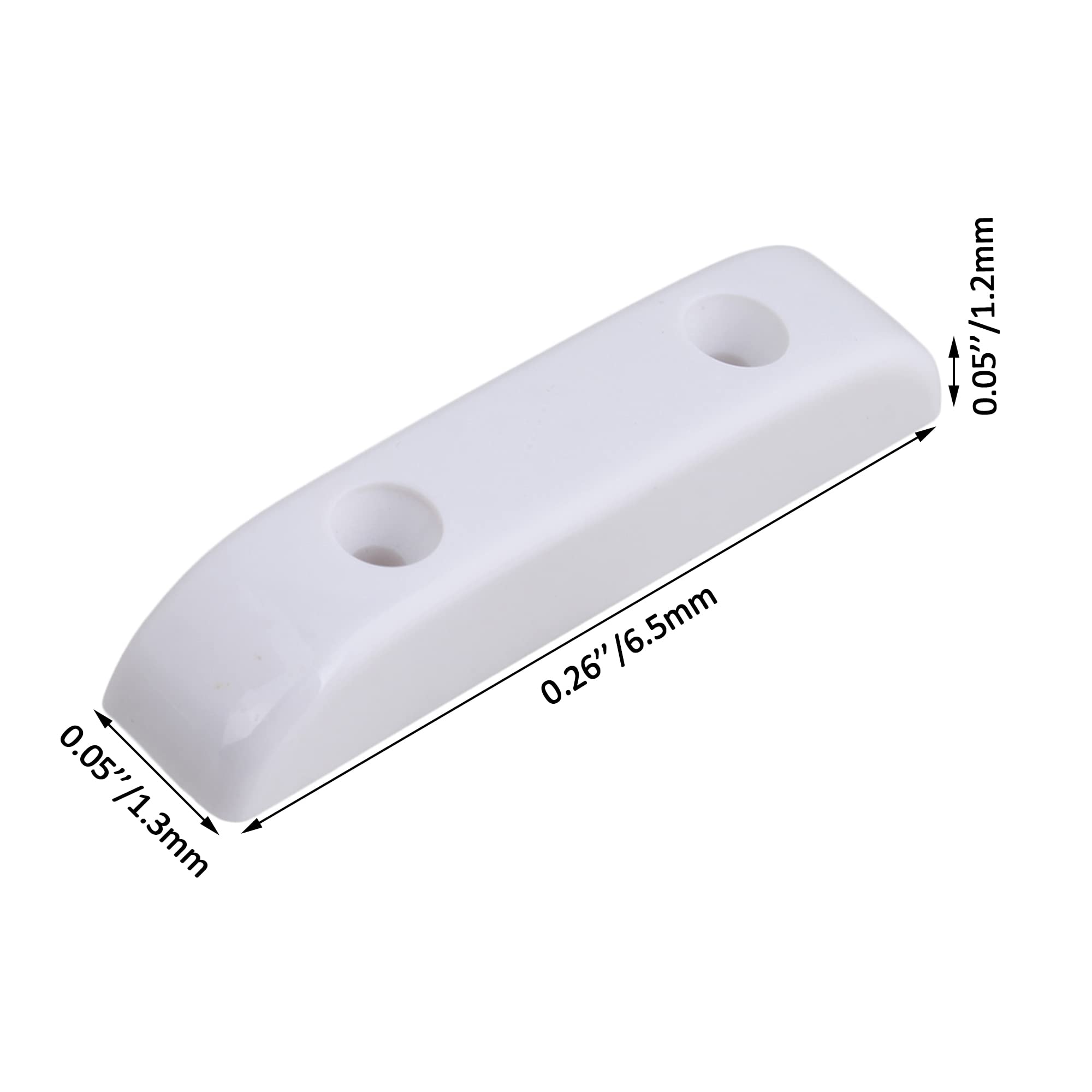 BQLZR Guitar Thumb Rest Bass Finger Rest Smooth Plastic Guitar Thumbrest Lightweight Thumb/Push Rests with Mounting Screws White