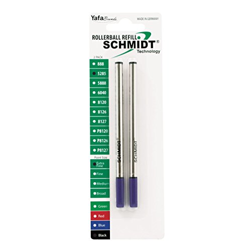 SCHMIDT 5285 Safety Rolling Tube Needle Refill Point 0.5mm, Tc Ball Black, 2 Pack Blister (SC58115)