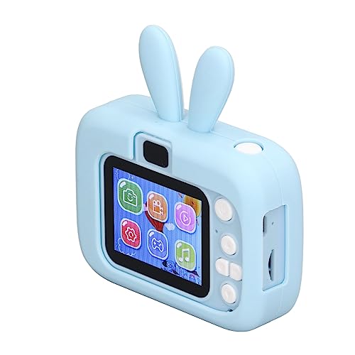 Children Digital Camera 20MP 400mAh 1080P USB 2in Color Display Automatic Focusing Kid Student Digital Camera Games Kids Electronics Personal Video Players Accessories (Blue) Ele
