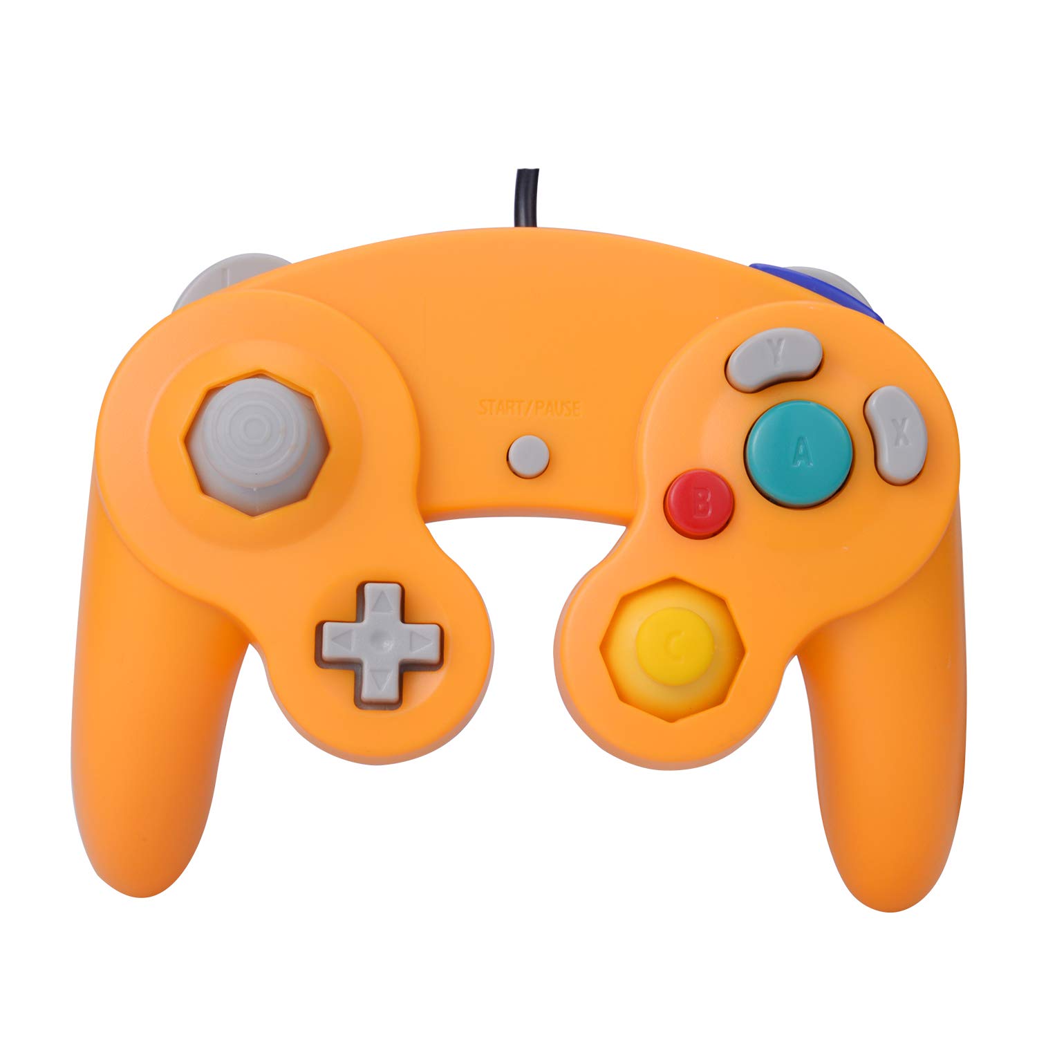 ONE250 2 Pack Classic Shock Joypad Wired Controller, Compatible with Wii NGC Gamecube Game Cube (Pink & Yellow)