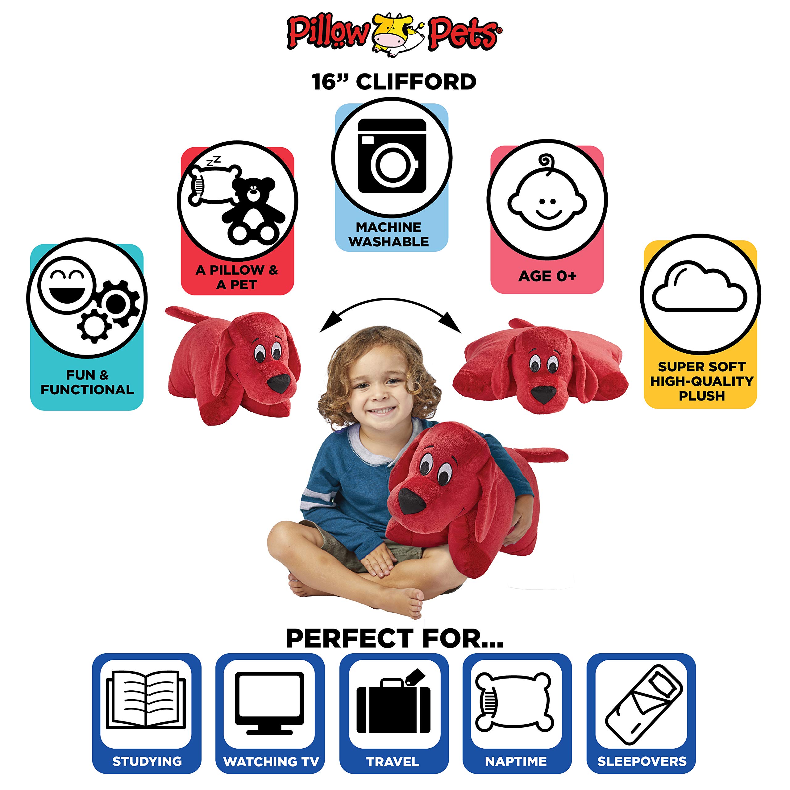 Pillow Pets Clifford The Big Red Dog - Stuffed Animal Plush
