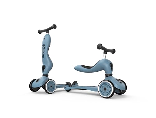 Scoot & Ride 2-in-1 Ride-On & Stand Kids Scooter, Ages 1 to 5, Highwaykick 1, Steel