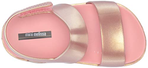 Mini Melissa Baby-Girl's Mini Cosmic Sandal Slipper, Rose Gold, 5 Medium US Toddler