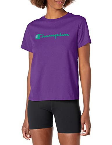 Champion Women's T-Shirt, Classic Cotton-Blend T-Shirt, Crewneck Tee, Jersey T-Shirt