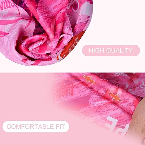 COOLOMG Pink Arm Sleeves Breast Cancer Awareness Month Compression Sleeves for Baseball Football Basketball S