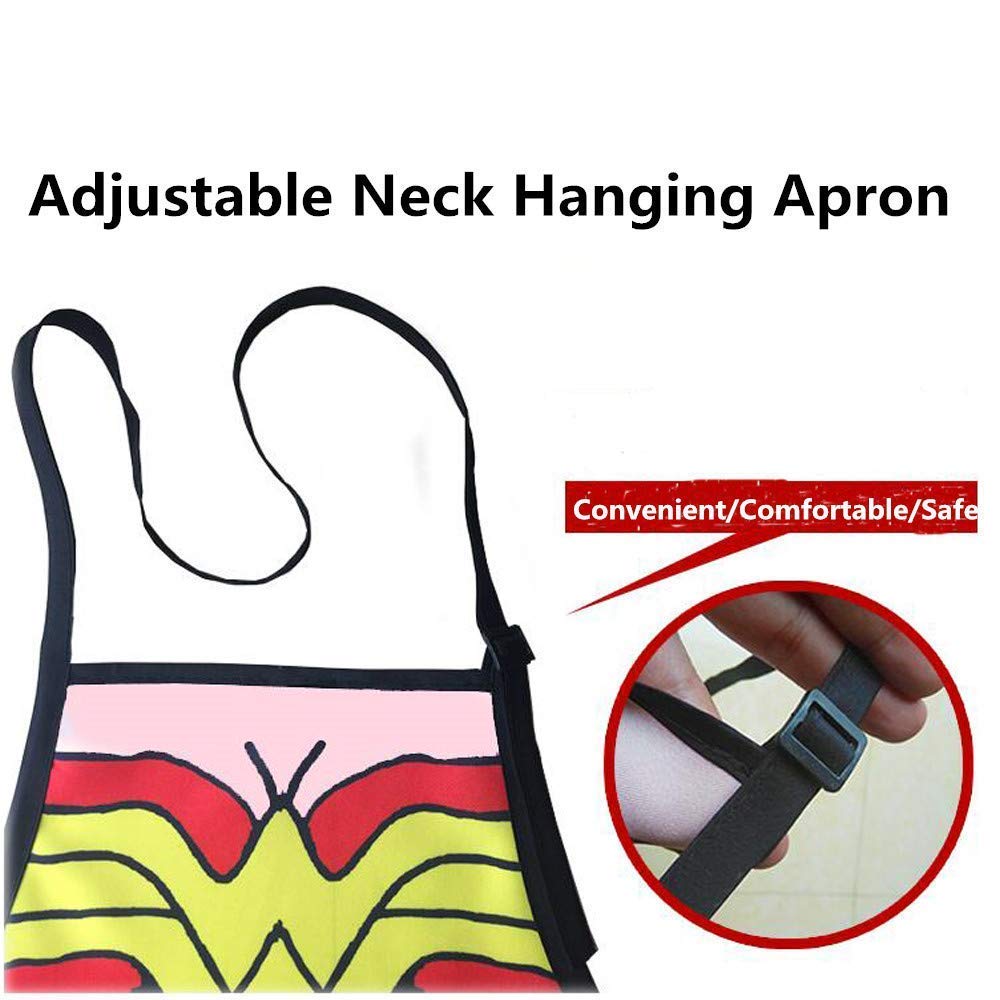 Funny Gag Sexy Bikini Aprons - 2 Pack Waterproof Apron Novelty Kitchen Cooking Apron Party Aprons Naked Man & Bikini Girl Novelty Aprons for Couples (Black Man+Lace Lady)