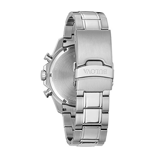 Bulova Men's Marine Star Series B Stainless Steel 6-Hand Chronograph Quartz Watch, Blue Dial Style: 96B256