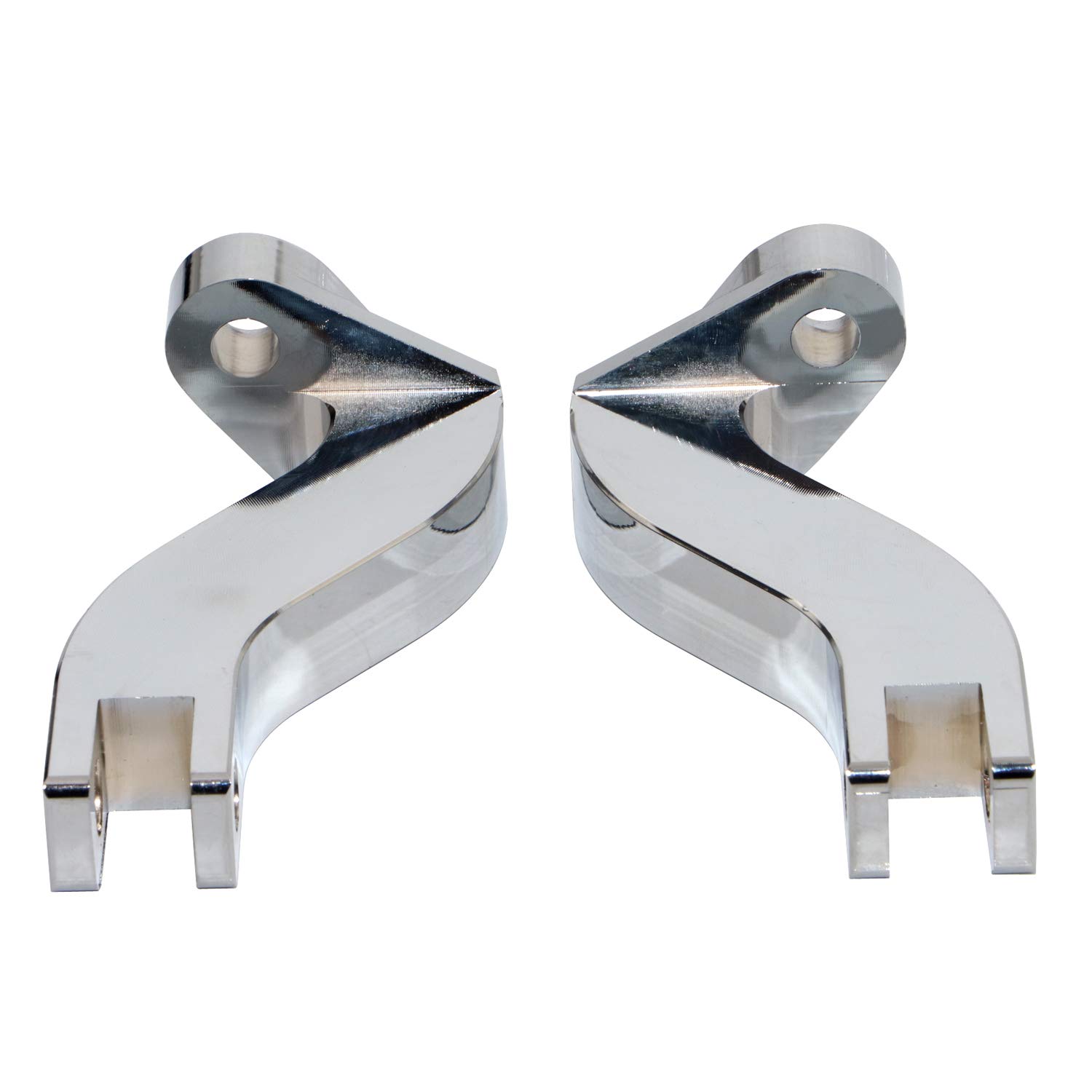 CNC Cut Passenger Rear Foot Peg Mount Kits For Harley Touring FLHT FLHR FLTR FLHX 1993-2018(Replaces HD# 50198-97B) (Chrome)