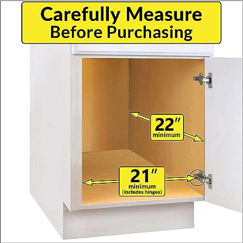 LYNK PROFESSIONALĀ® Pull Out Cabinet Organizer - Lifetime Limited Warranty - Slide Out Drawers for Kitchen Cabinets - Sliding Pantry Shelves - Roll Out Shelf Storage for Pots, Pans - 20"W x 21"D Chrome