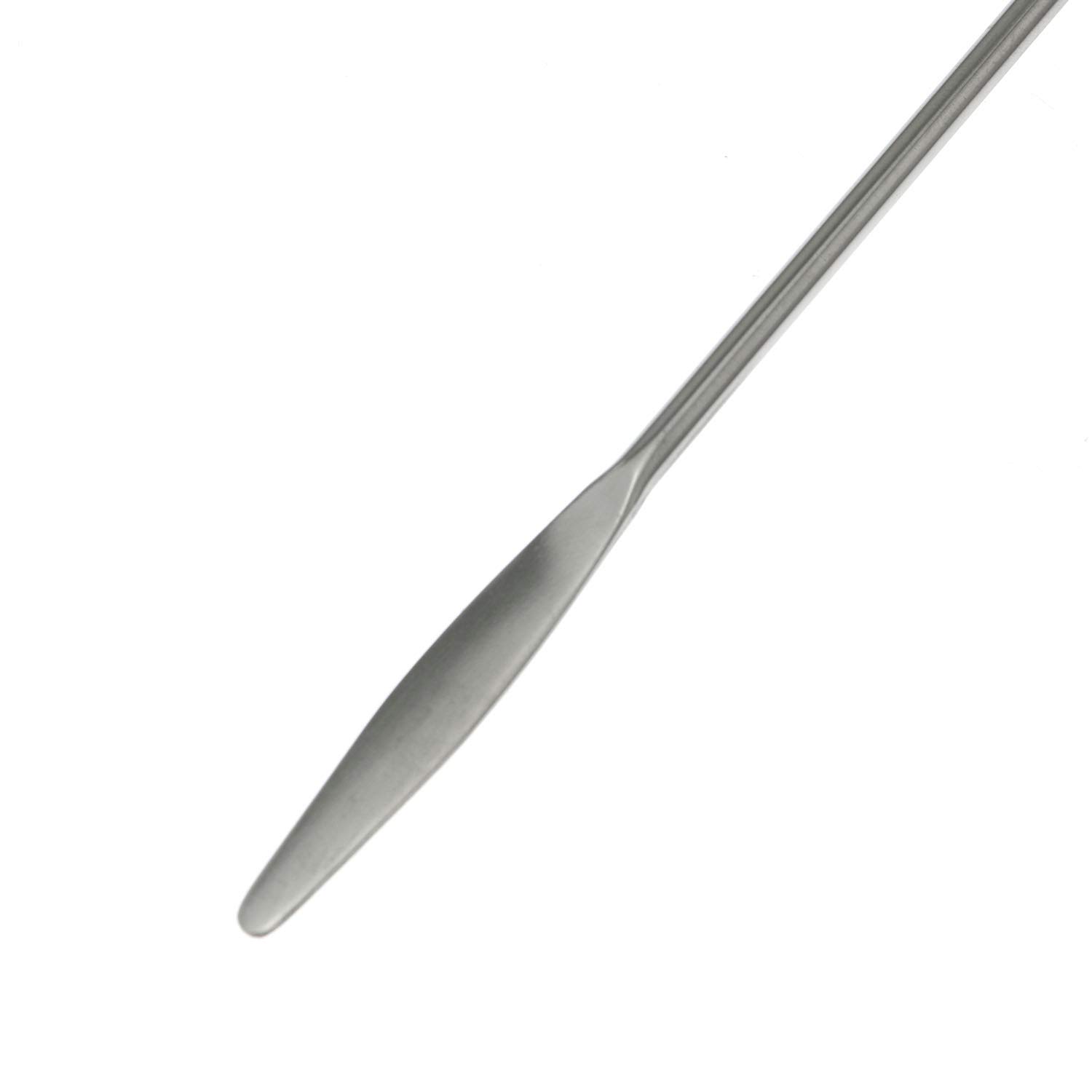 Maxmoral Stainless Steel Lab Laboratory Mini Double-Ended Spatula Semi-Micro Shovel Tapered Arrow End Flat Ends 50 mm X 9 mm