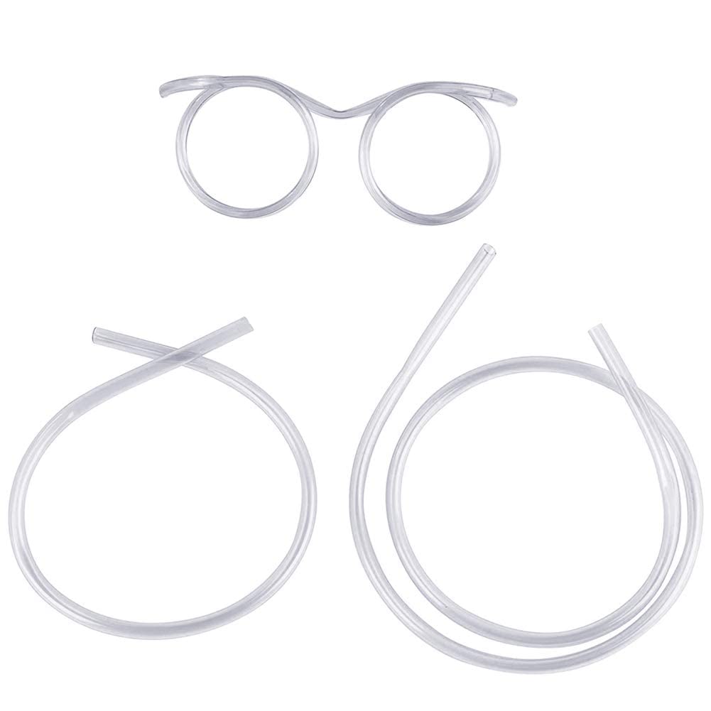 Funny straw Glasses Flexible Drinking Straw Novelty Eyeglass Frame Bar Accessories for Birthdays, Bridal Showers, Party Supplies, Favors, Game Ideas(crystal)