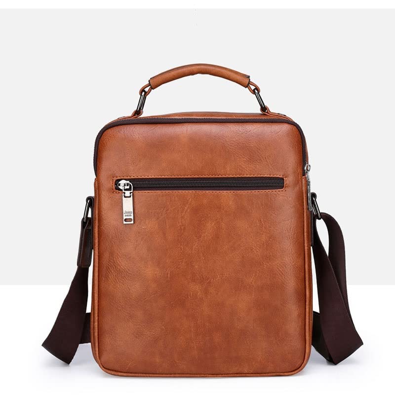 CZDYUF Men Crossbody Bag Shoulder Bags Multi-Function Men Handbags Large Capacity Split Leather Bag for Man Messenger Bag (Color : D, Size