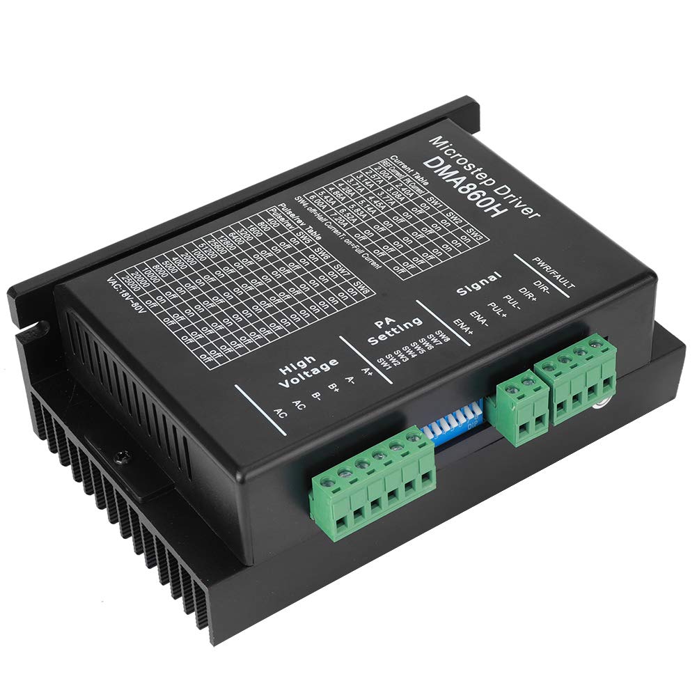 CNC Stepper Motor Driver, 18β80VAC Stepper Motor Driver, Stepper Motor Accessories Good Performance DMA860H for Stepper Motor