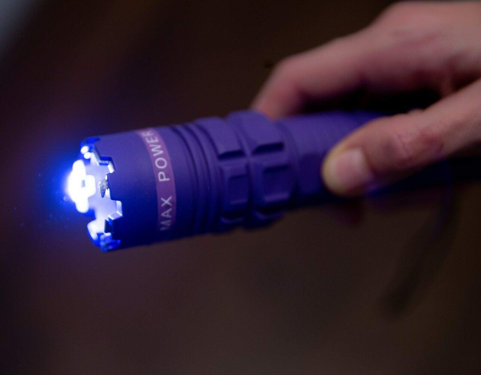Cheetah Heavy Duty Stun Gun - High Powered Tactical Flash Light, Rechargeable Pocket Size Torch Best for Police and Emergency Situations (Purple)