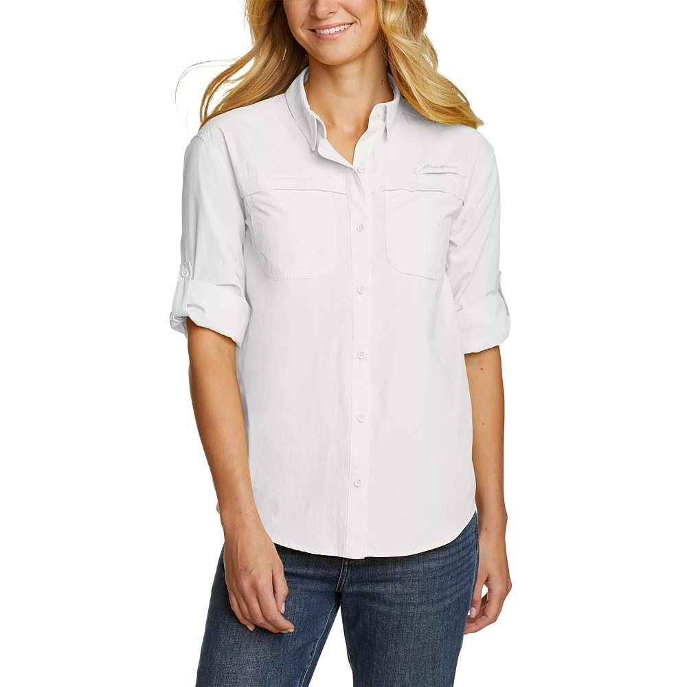 Eddie Bauer Women's Adventurer Pro Field Shirt, Dusted Indigo, Large