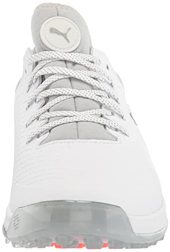 PUMA Men's Proadapt Alphacat Golf Shoe, White/High-Rise, 10.5