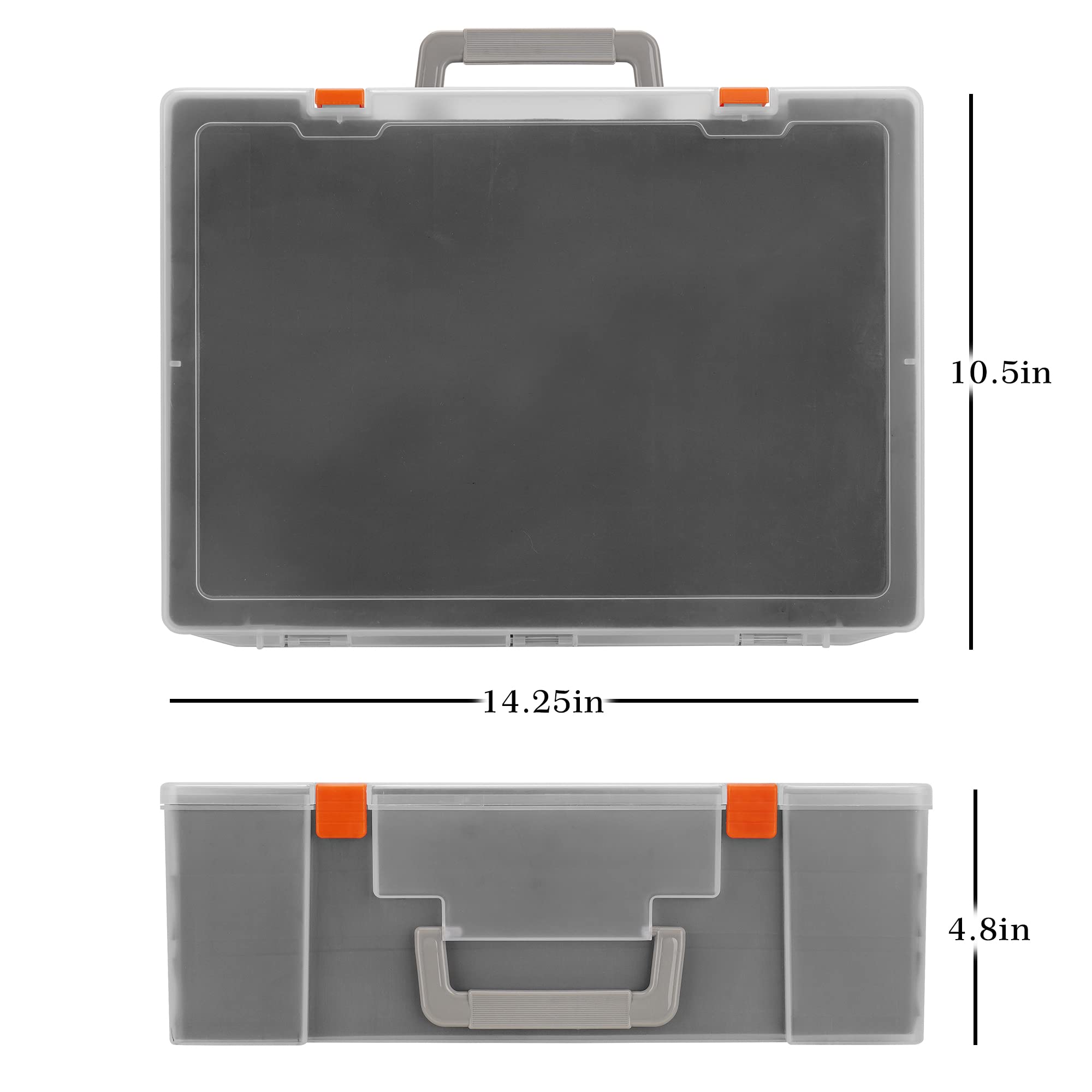 TPCY Miniature Storage Sturdy Carrying Figure Case -108 Slot Figurine Minature Carrying Case,Compatible with Warhammer 40k, Dungeons & Dragons and More (Transparent)
