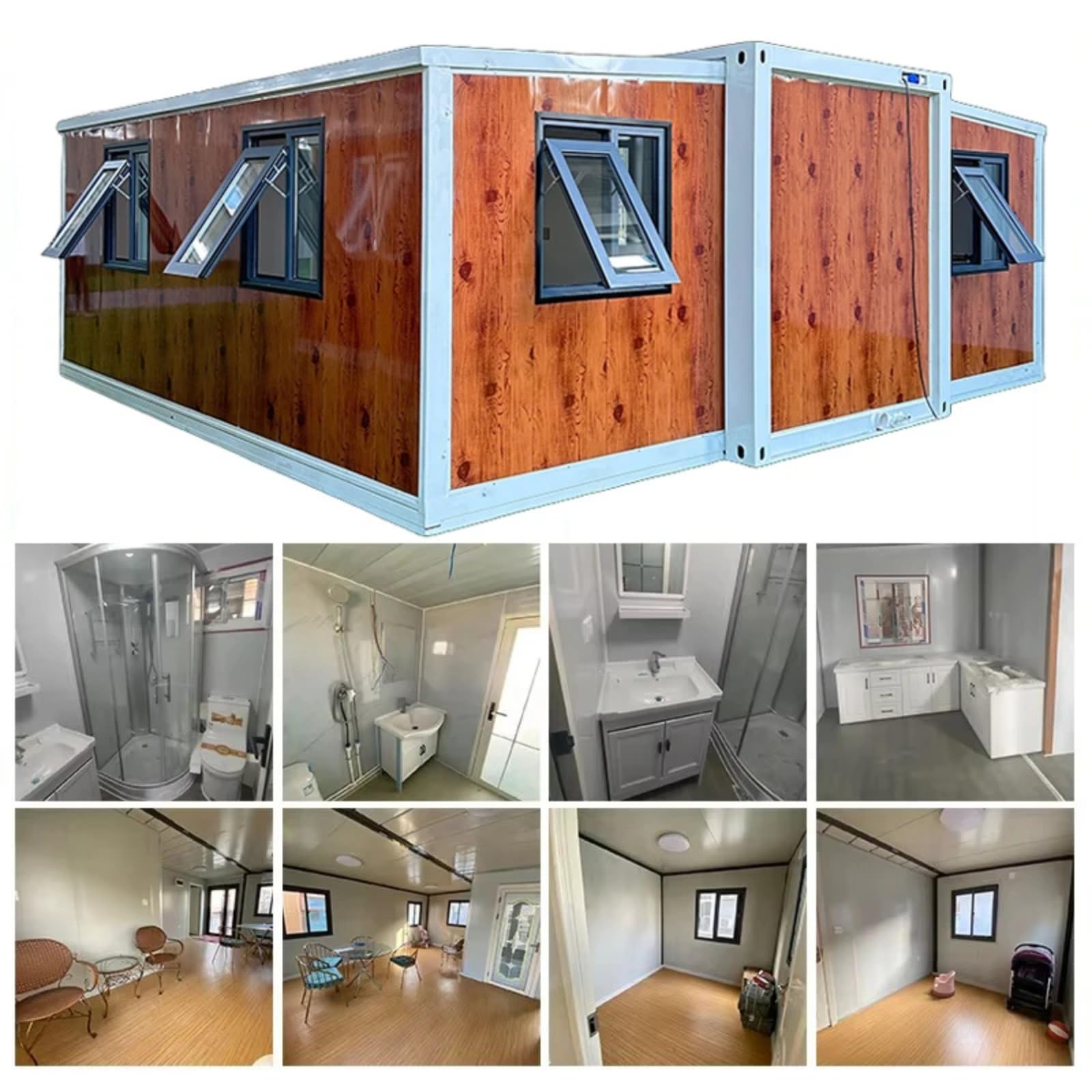 Foldable House Prefab Modular House Prefab Home 20 Ft 40 Ft Folding Expandable Container Houses 2 Bedroom Prefabricated House