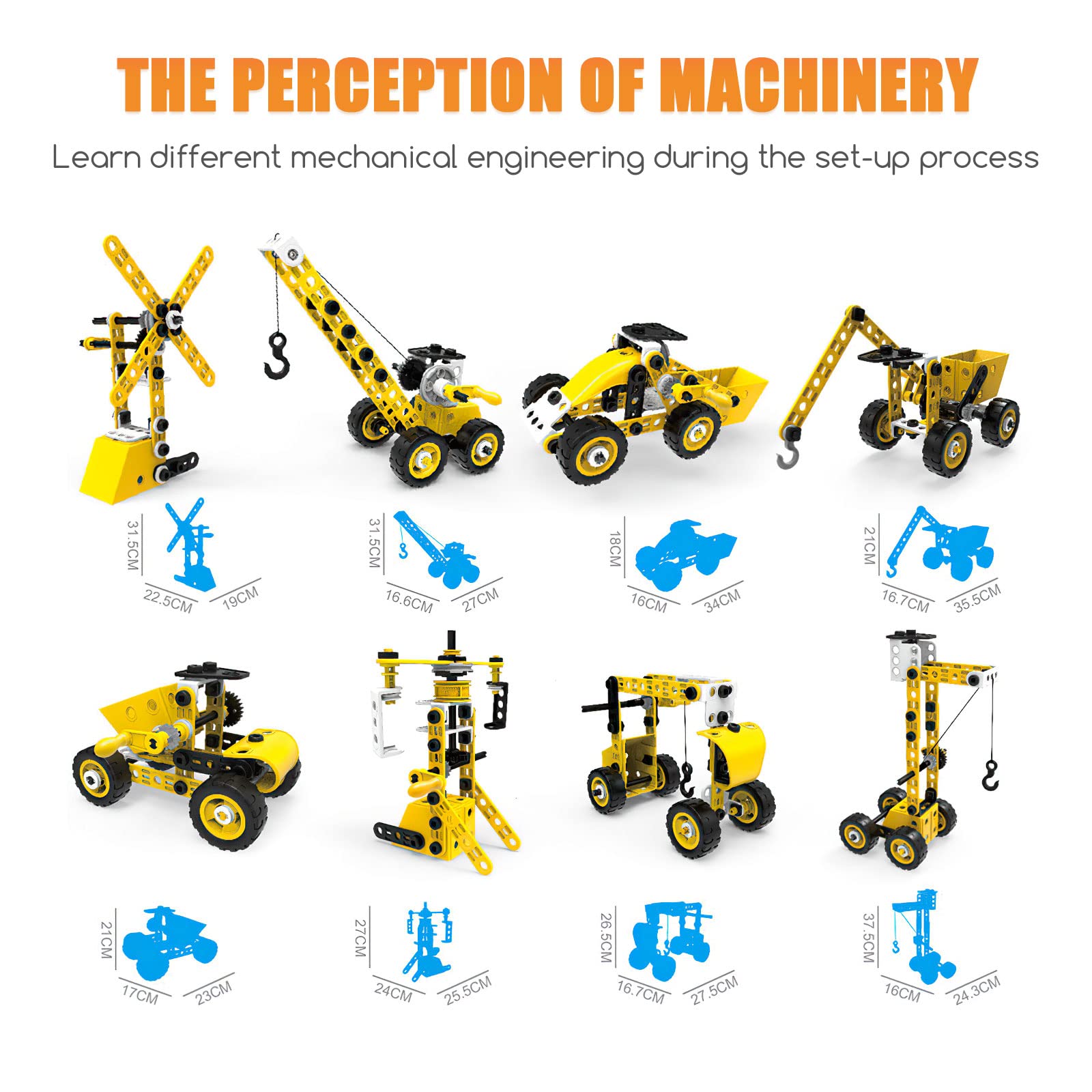 Educational Building Toys STEM Learning Kit with 100PCS Construction Blocks for Preschool Kids, Engineering Toys Creative Game Fun Activity Superior Gift for Kid Age 4 5 6 7 8 9 10+ Years Old