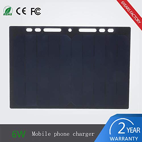 Chinaboy 5W 5V 1000mA Solar Cell Solar Panel Powerbank for 5V Phone Battery Charger Hanging on Notebook, Backpack
