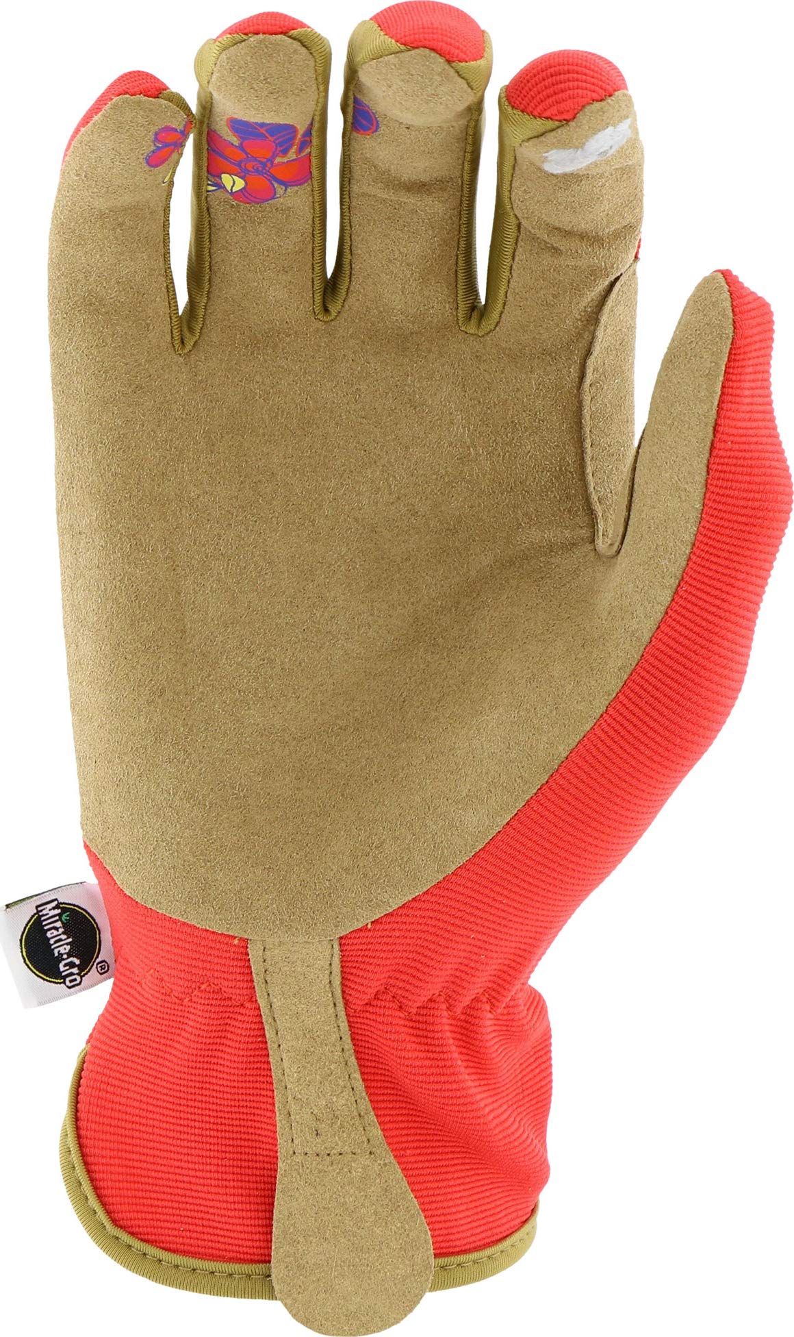 Miracle-Gro MG86201 Synthetic Leather Palm Gloves – [Orange, Small/Medium], Touchscreen Compatible