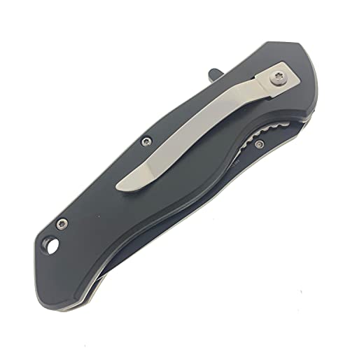 Falcon Back the Blue 8" Thin Blue Line Folding Pocket Knife 440 Stainless Coated Steel Blade and Handle for Collections & Gifts (KS1628BL)