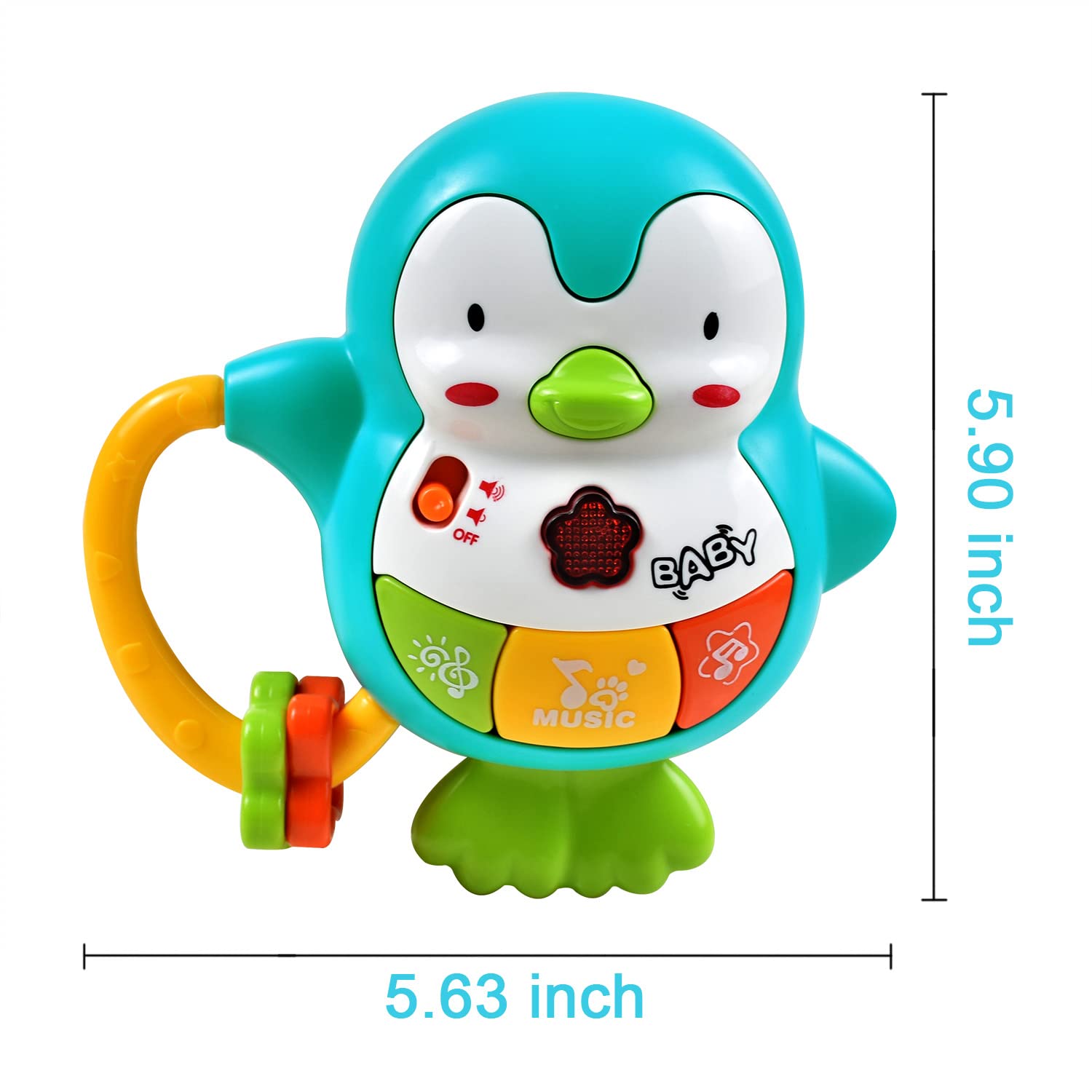 Dahuniu Baby Rattle Toy, Take Along Tunes Musical Toy, Ages 3 Months +