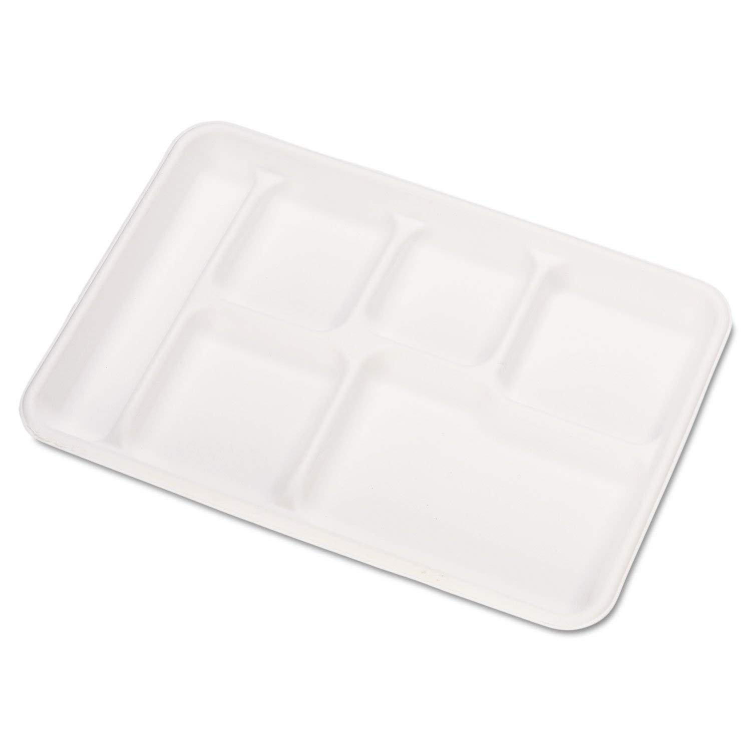 Chinet HUH22021CT - Heavy-Weight Molded Fiber Cafeteria Trays, White