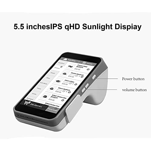 GAELOP DFHBFG Terminal pos Handheld pos PDA Built-in Scanner and Thermal Printer NFC Android Machine Speed Printing Bill Supermarket resturant