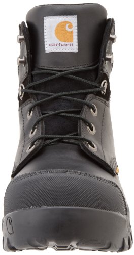 Carhartt mens Rugged Flex 6" Waterproof Comp Toe Cmf6371 Construction Boot, Black Oil Tanned, 12 Wide US