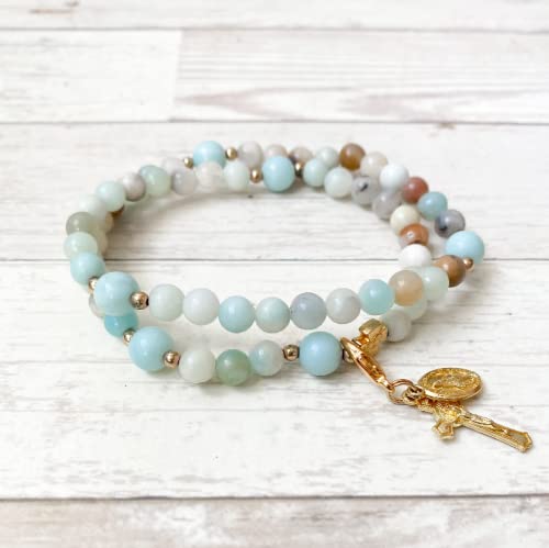 Chews Life Gianna Stretch & Wrap Rosary Bracelet - Medium