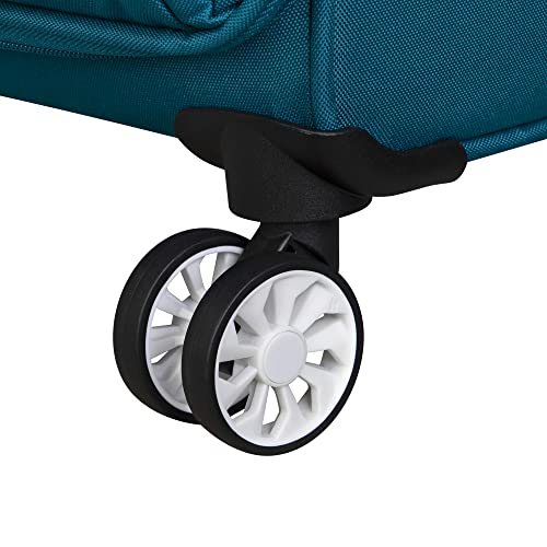 it luggage Duo-Tone 31" Softside Checked 8 Wheel Spinner, Peach/Sea Teal