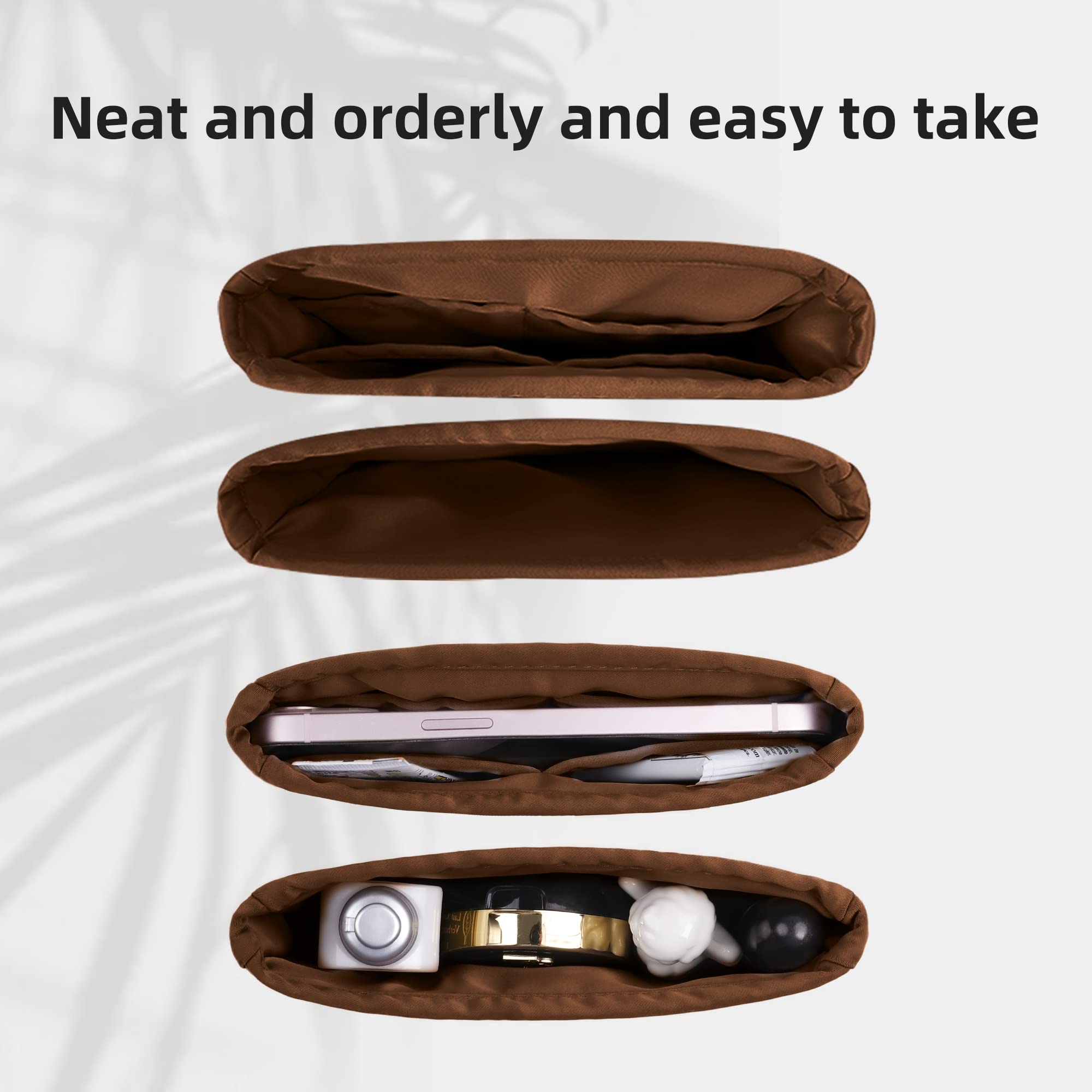 DGAZ Silk Purse Organizer Insert Fits Constance 19/New19/24/New24 bag,Silky Smooth Bag Organizer,Luxury Handbag & Tote Shaper(Gold,newC19)