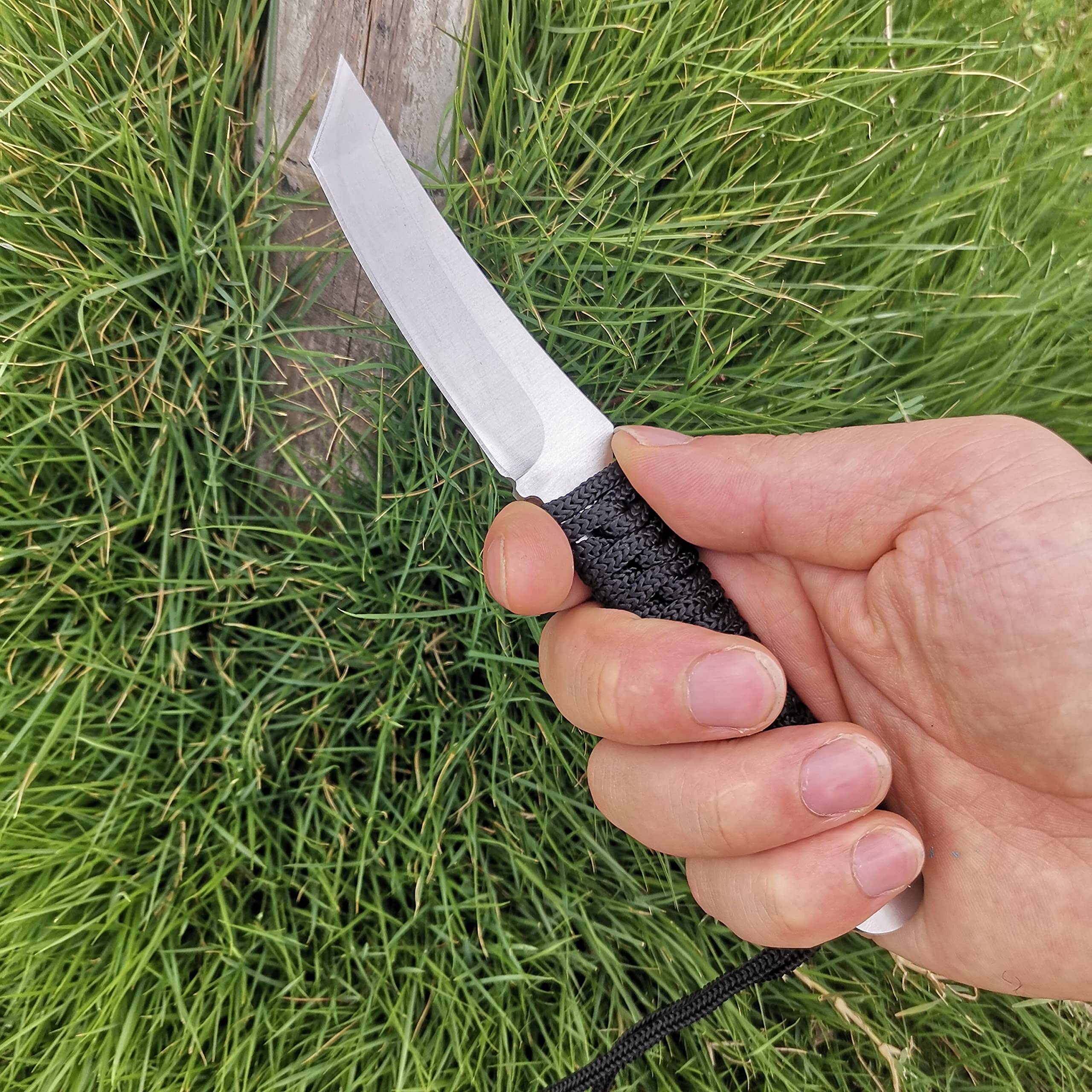 CHENHAN 3.35-inch Fixed Blade Knife with Sheath, Survival Tactical Knife,Hunting Knife with Rope Handle,Good for Camping Hunting and Outdoor