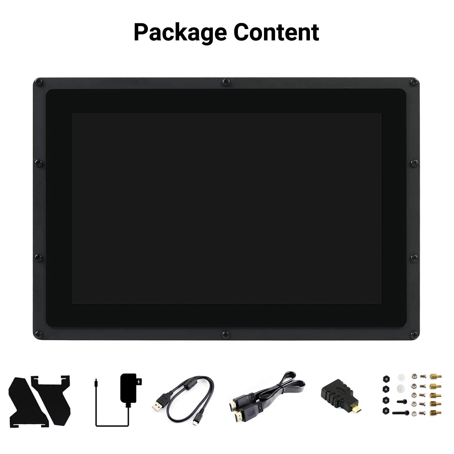 waveshare 10.1inch Capacitive Touch Screen LCD Compatible with Raspberry Pi 5/4B/3B/Zero/Zero W/Zero 2W/Pico/Pico W/Pico WH, Comes with Case and Toughened Glass Cover 1280×800 Resolution HDMI IPS