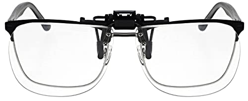 Magna-flip Clip on Flip up Magnifiers, 5.00 Power Converts Distance Glasses and Into Reading and Computer Glasses
