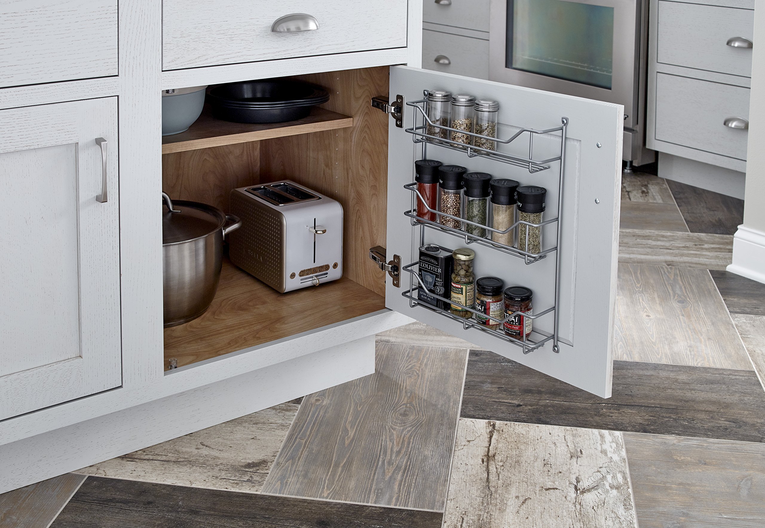 ClosetMaid 32103 Premium Three Shelf Spice Rack, Platinum