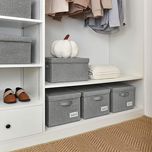 GRANNY SAYS Bundle of 1-Pack Hanging Clothes Organizer & 3-Pack Rectangle Storage Bins with Lids and Handles