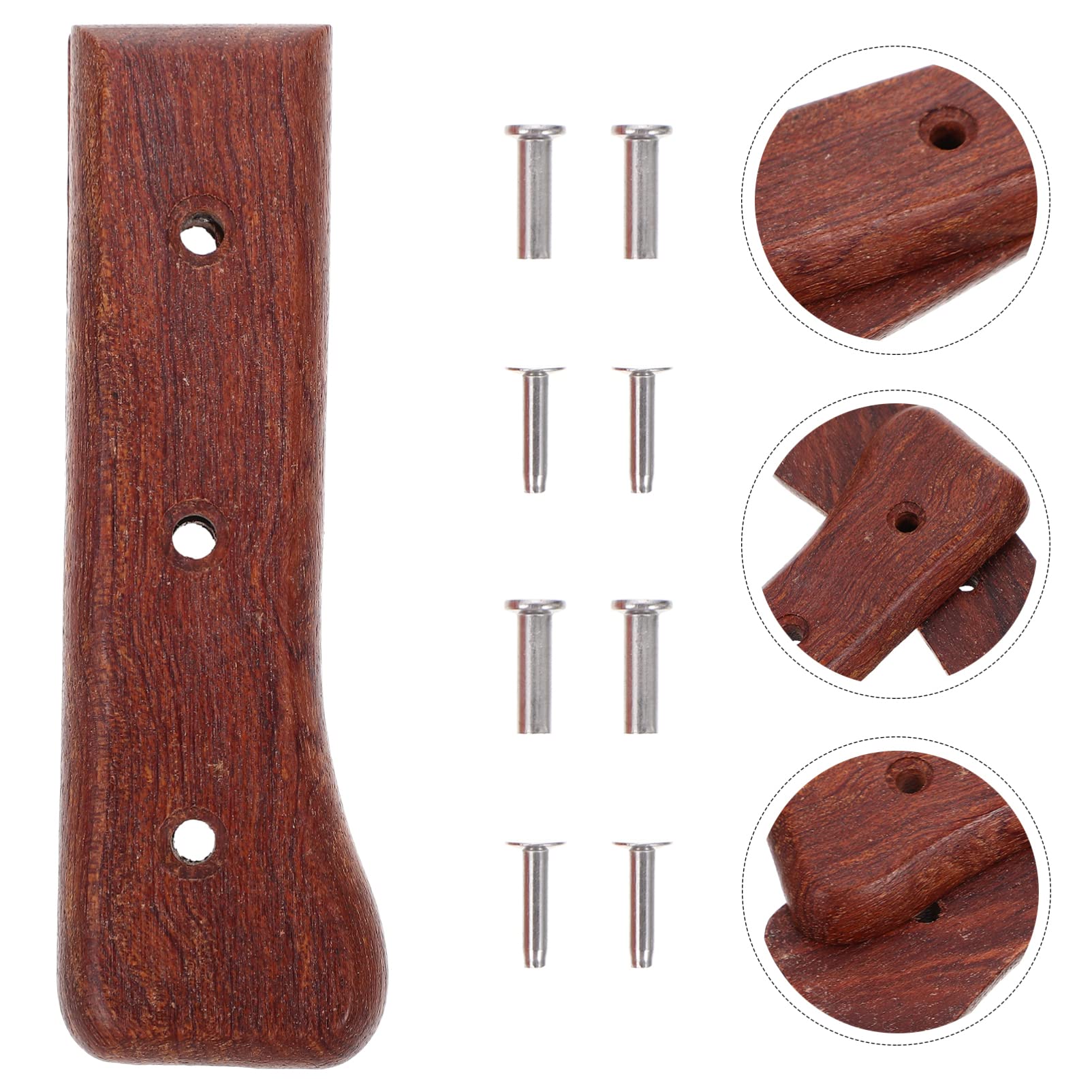 DOITOOL 2Pcs Wood Knife Scales Kitchen Knife Handle Replacement Kitchen Repair Handle for Sashimi Natural Wood Handle Replacement