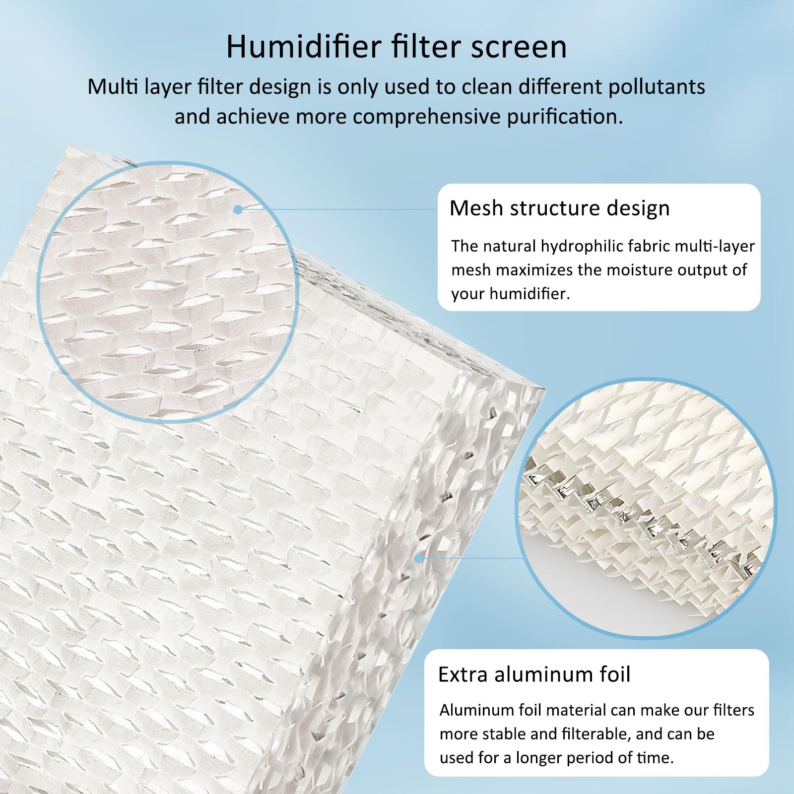 HNRLOY Wf813 Humidifier Filter Replacement for Equate Relion Rcm-832 Eqwf813 Pcwf813 Rwf813 Eq-2119-Ul Wick Cool Equate Humidifier Filters Replacement (6 Pack)