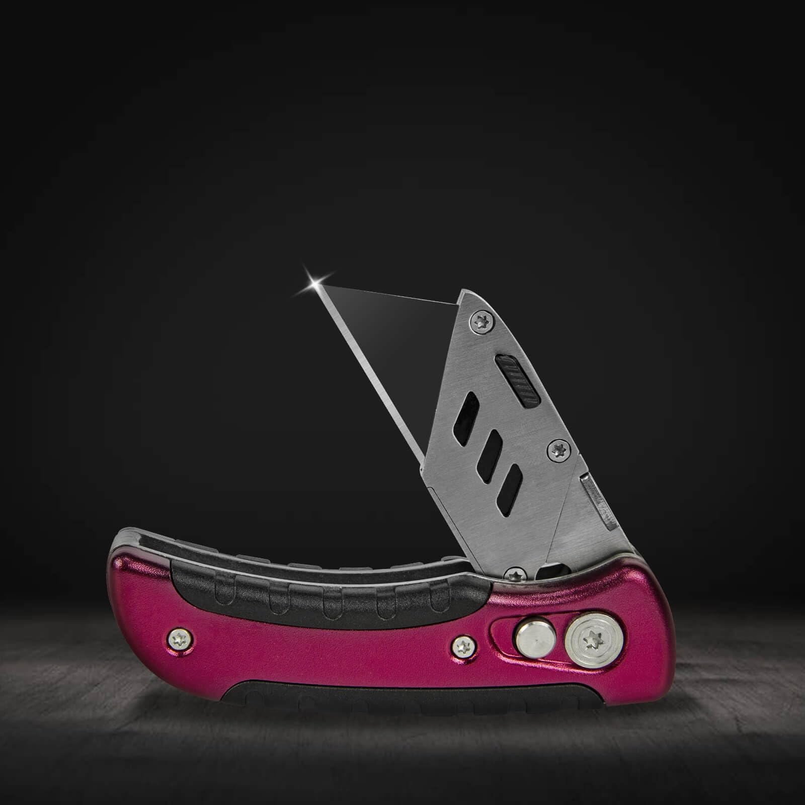 Folding Utility Knife/Box Cutter/Work Knife+5 Extra Replaceable SK5 Anti-rust Blades+ Nylon Pouch
