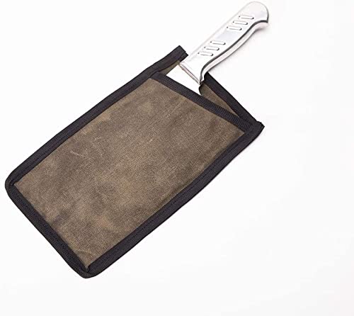 Meat Cleaver Knife Sheath,Butcher Chef Knife Edge Guard,Durable Wide Knives Blade Edge Protectors,Waxed Canvas Chef Knife Case, Heavy Duty Chef Knife Cover-Knives Not Included