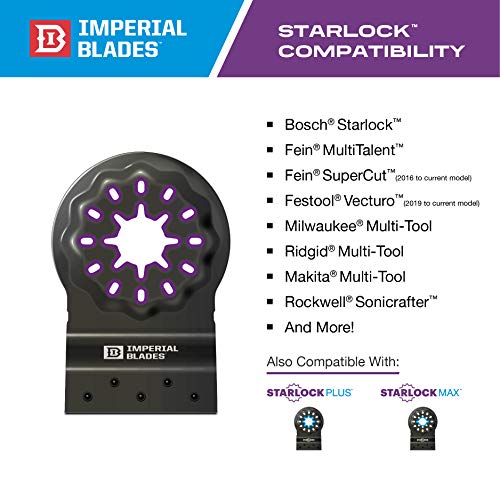 Starlock™ 1-3/4" Multi-Material Metal/Wood Oscillating Multi-Tool Blade, 10PC (Fits: Bosch and Fein. Also fits non-Starlock multi-tools: Milwaukee, Ridgid, Makita, Rockwell and more)
